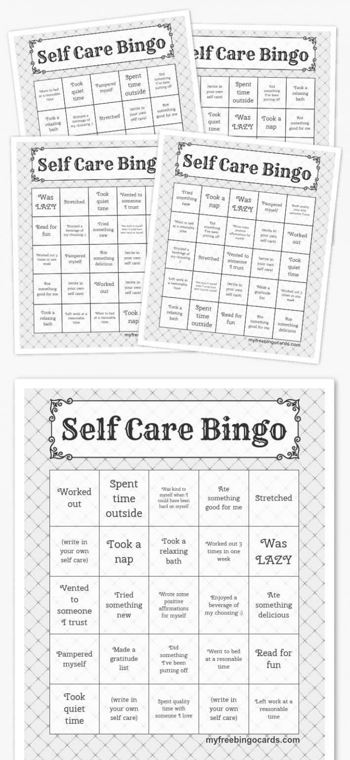 Free Printable Bingo Cards | Coping Skills, Self Care, Self - Printable ... Free Printable Bingo Cards | Coping Skills, Self Care, Self - Printable ...